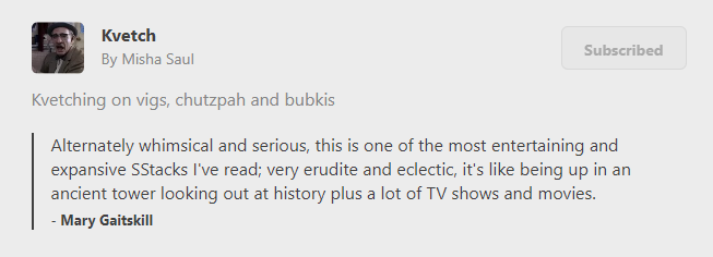 2023 Kvetching & Books - by Misha Saul - Kvetch