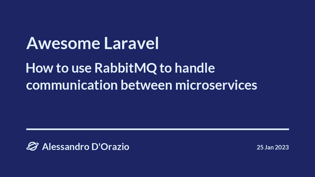 Awesome Laravel How To Use Rabbitmq To Handle Communication Between Microservices