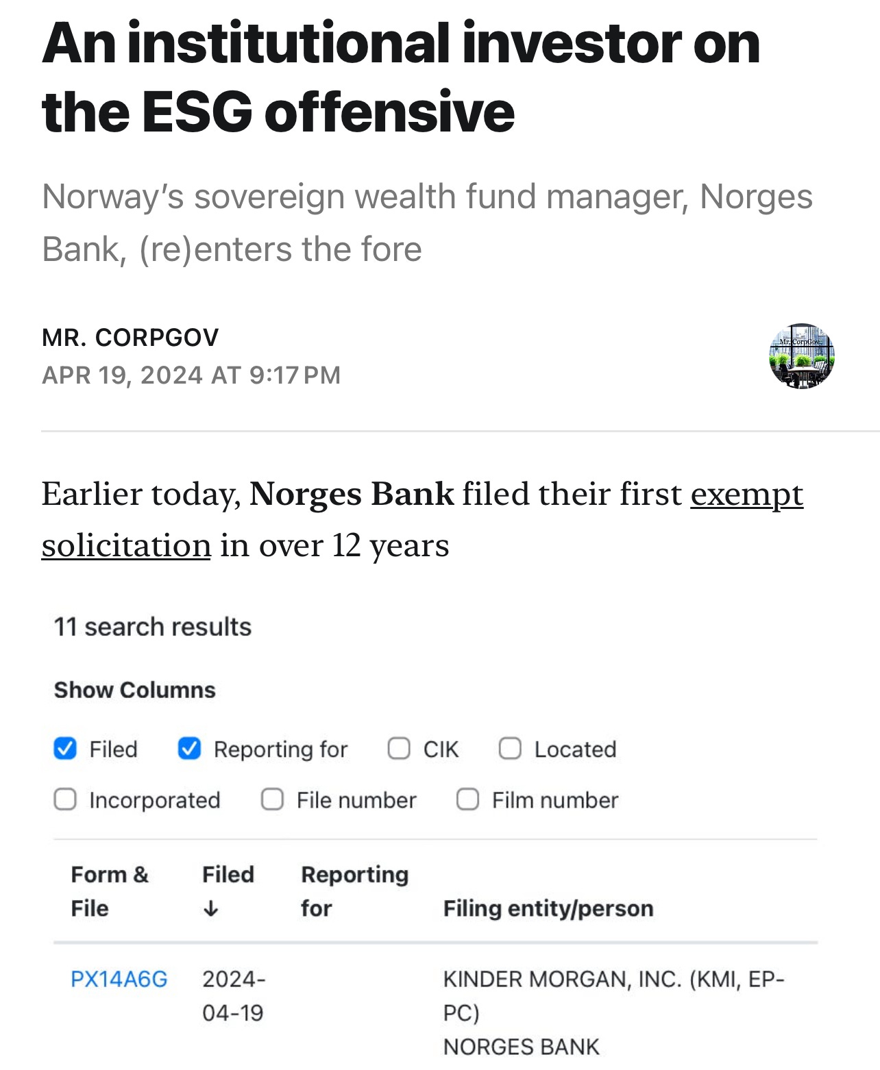 This week in AGMs - Mr. CorpGov Substack