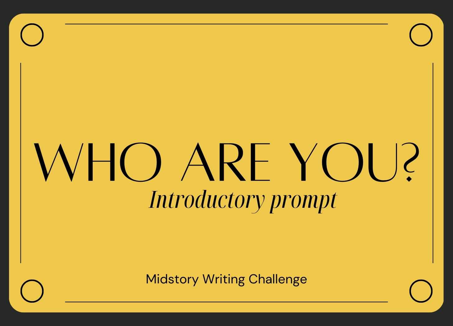 Who Are You? - by Jessica Smock - Midstory Magazine