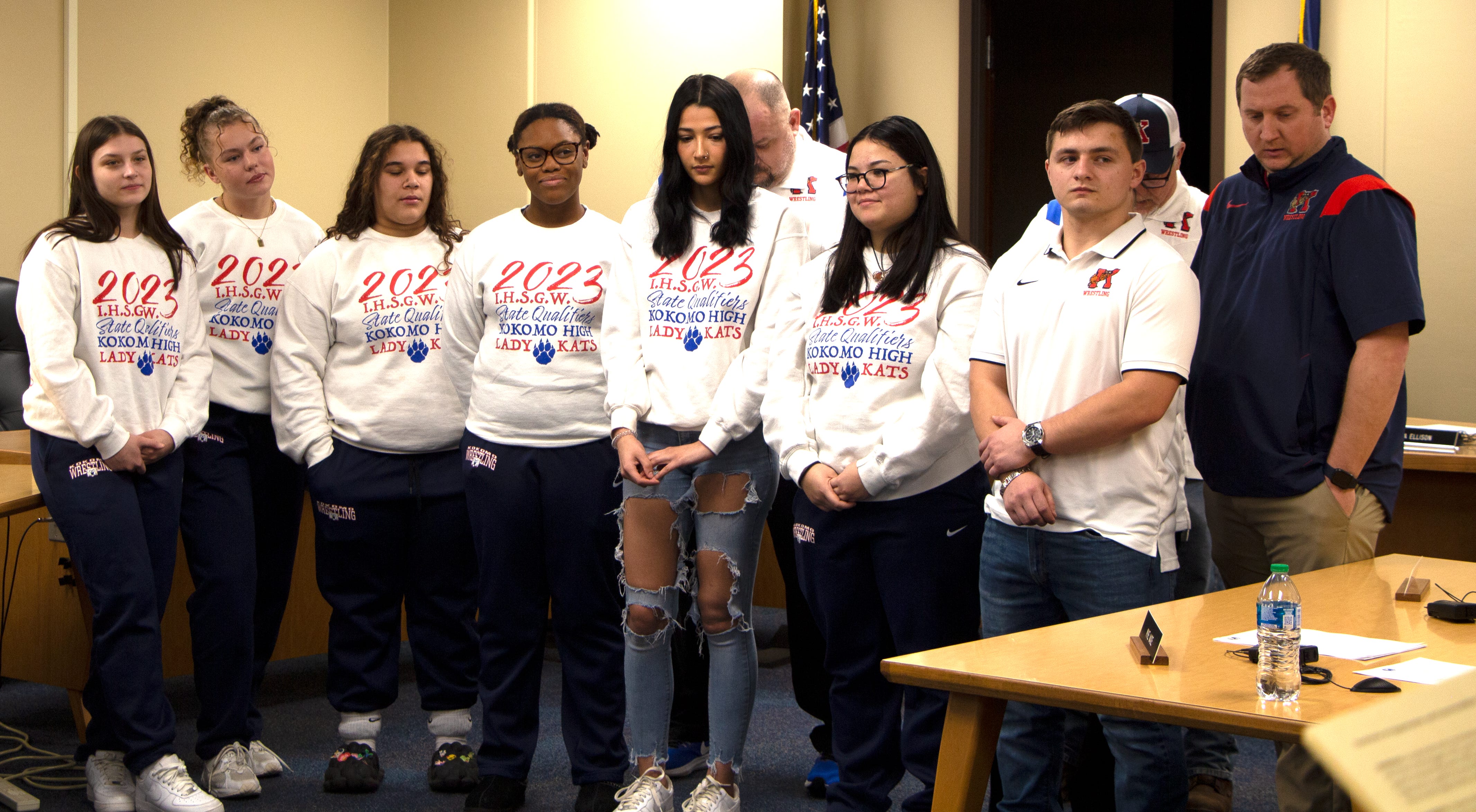 Lady Kat wrestlers honored by school board