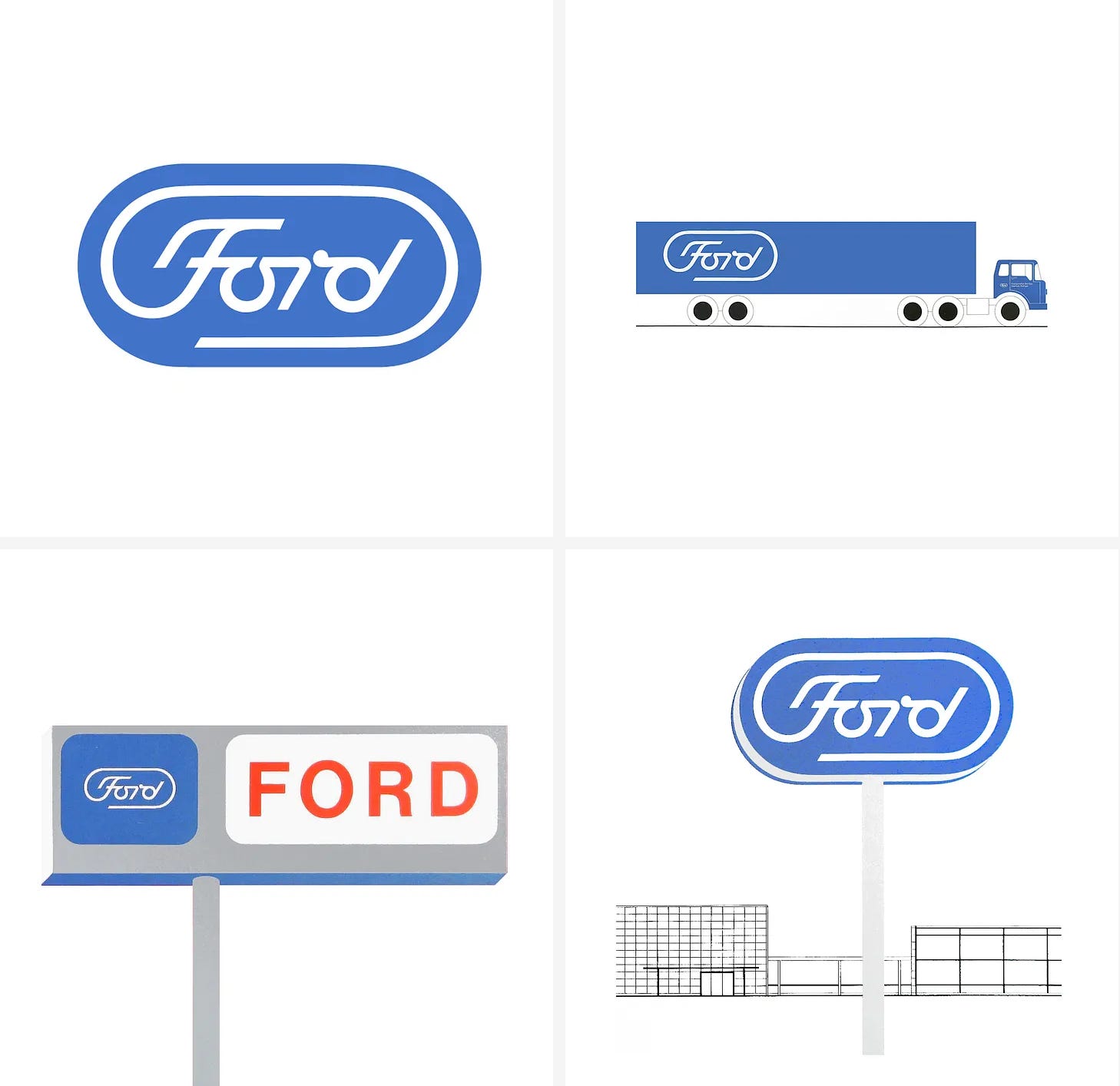 Ford Logo, 1965 - by Richard Baird - Logo Histories