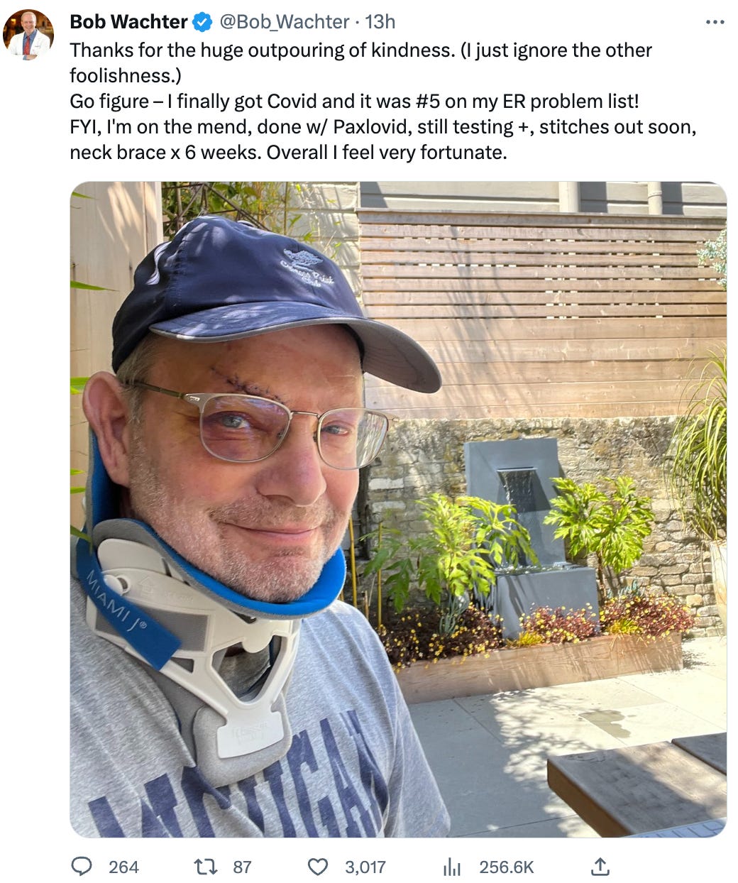 How Bob Wachter's Fall & Obsession w/ C19 Reinforces Ageism