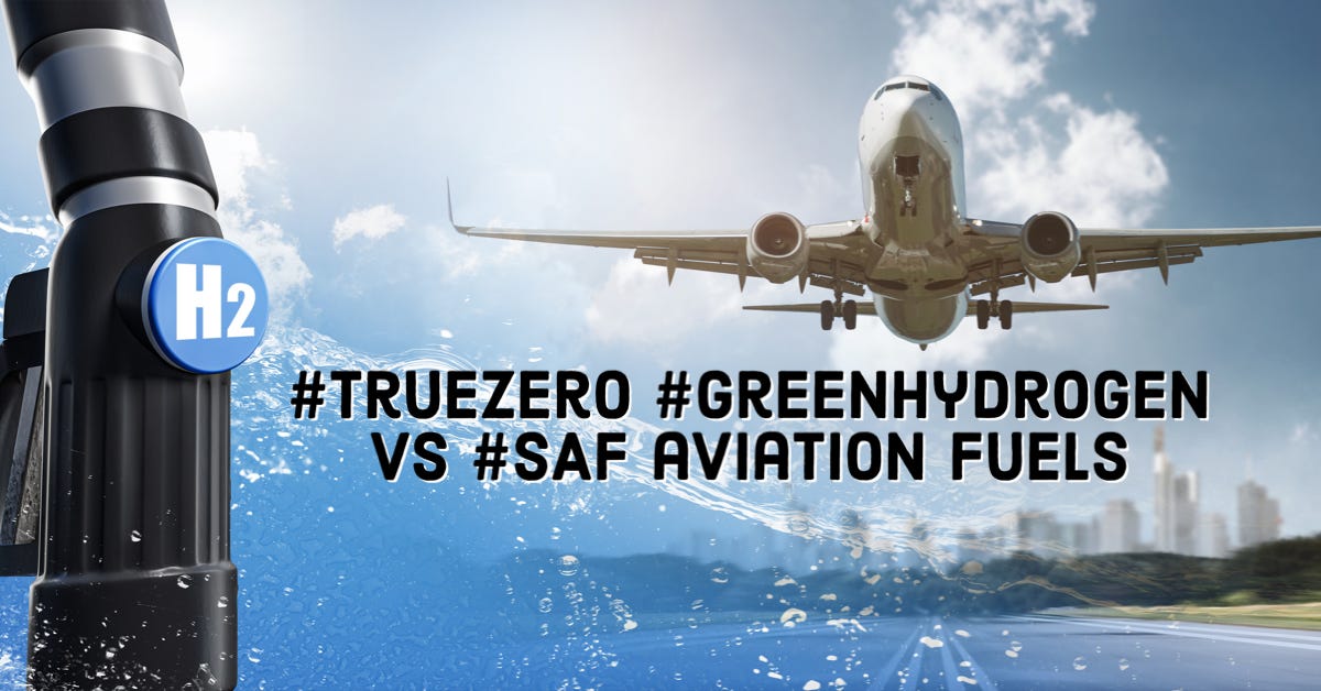 Sustainable Aviation Fuels vs. Green Hydrogen: Decarbonizing the Skies