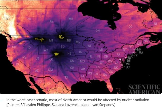 Grim map shows the complete and utter devastation of a nuclear attack ...