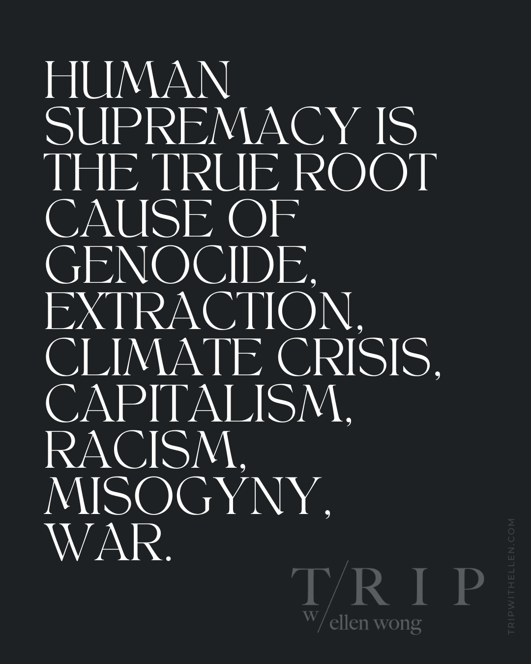 Why are We Not Talking About Human Supremacy?