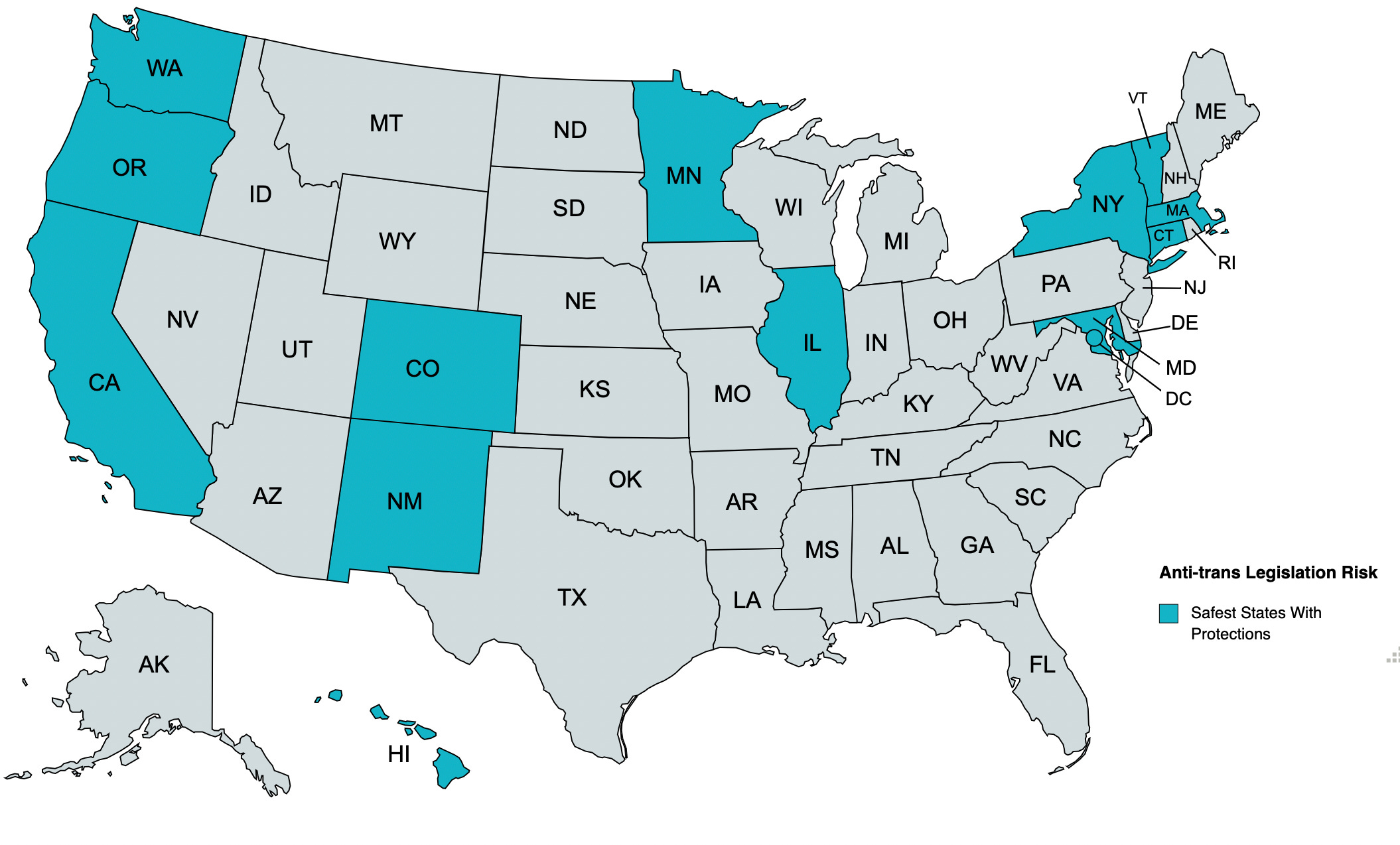 April Anti-Trans Legislative Risk Map - by Erin Reed