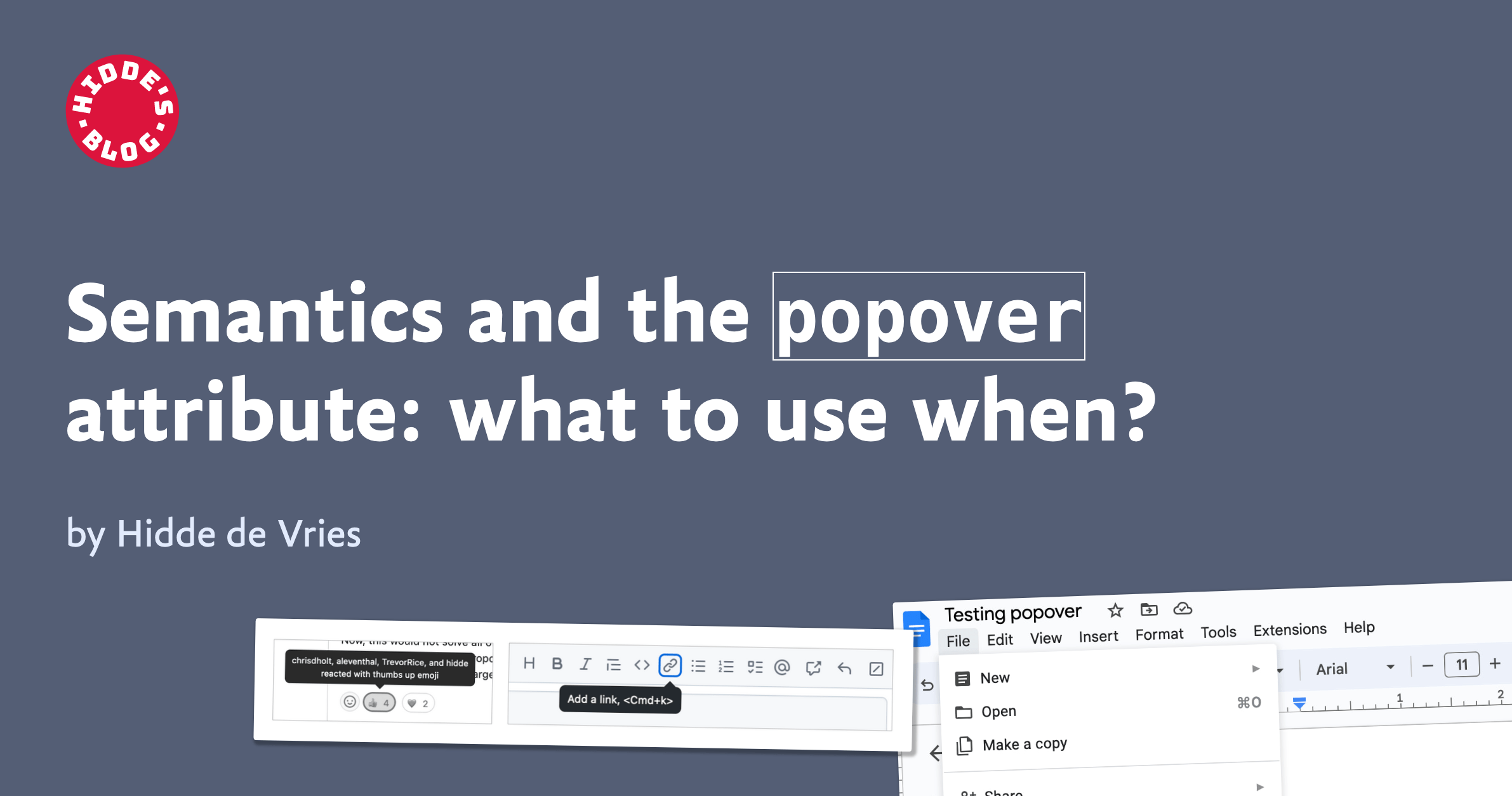 [Korean FE Article] 시맨틱과 팝오버 속성: 언제 사용해야 할까요?