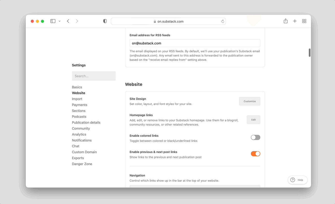 A guide to customizing and organizing your Substack website