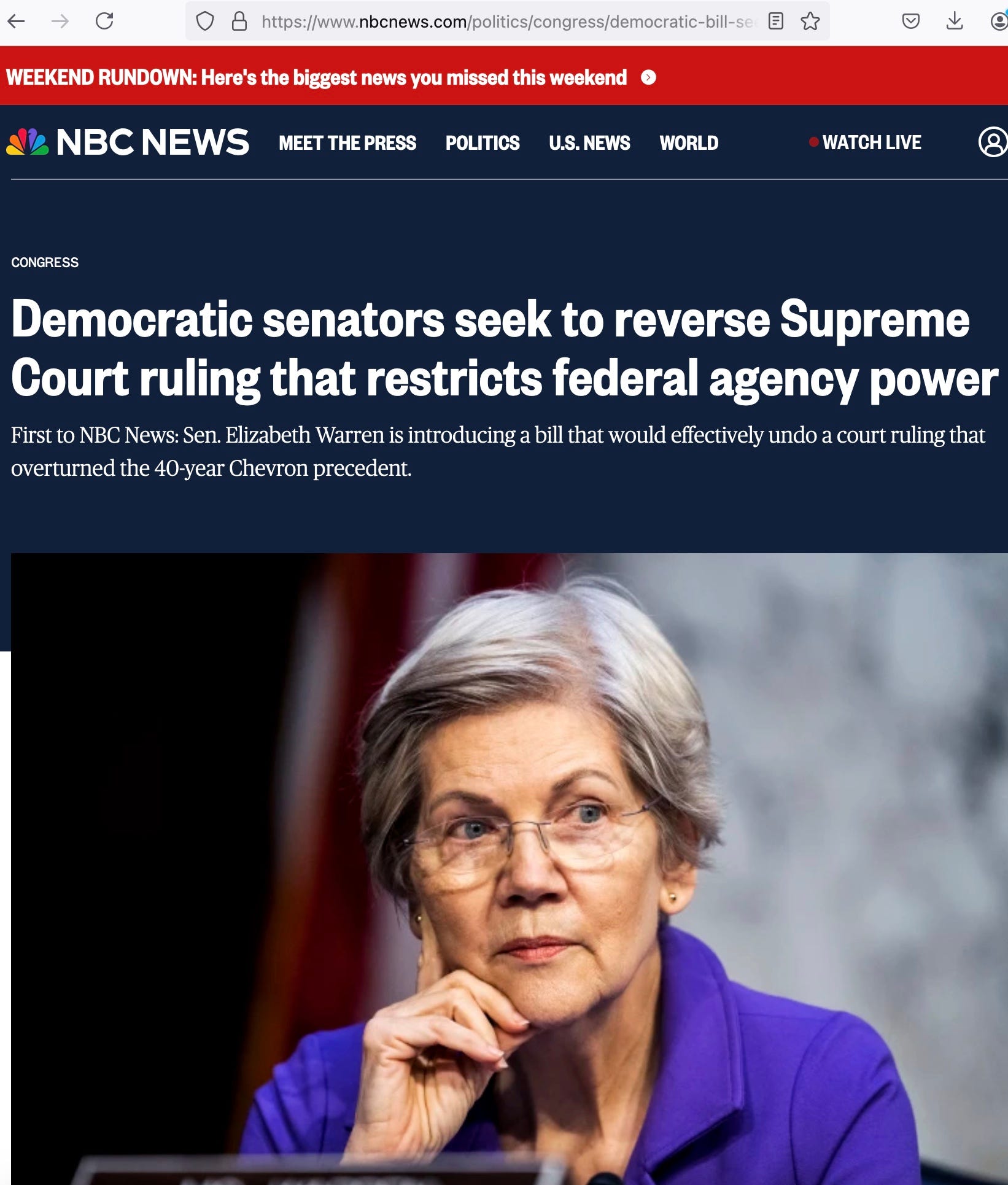 A bill to watch, that would essentially bring back the Chevron ...
