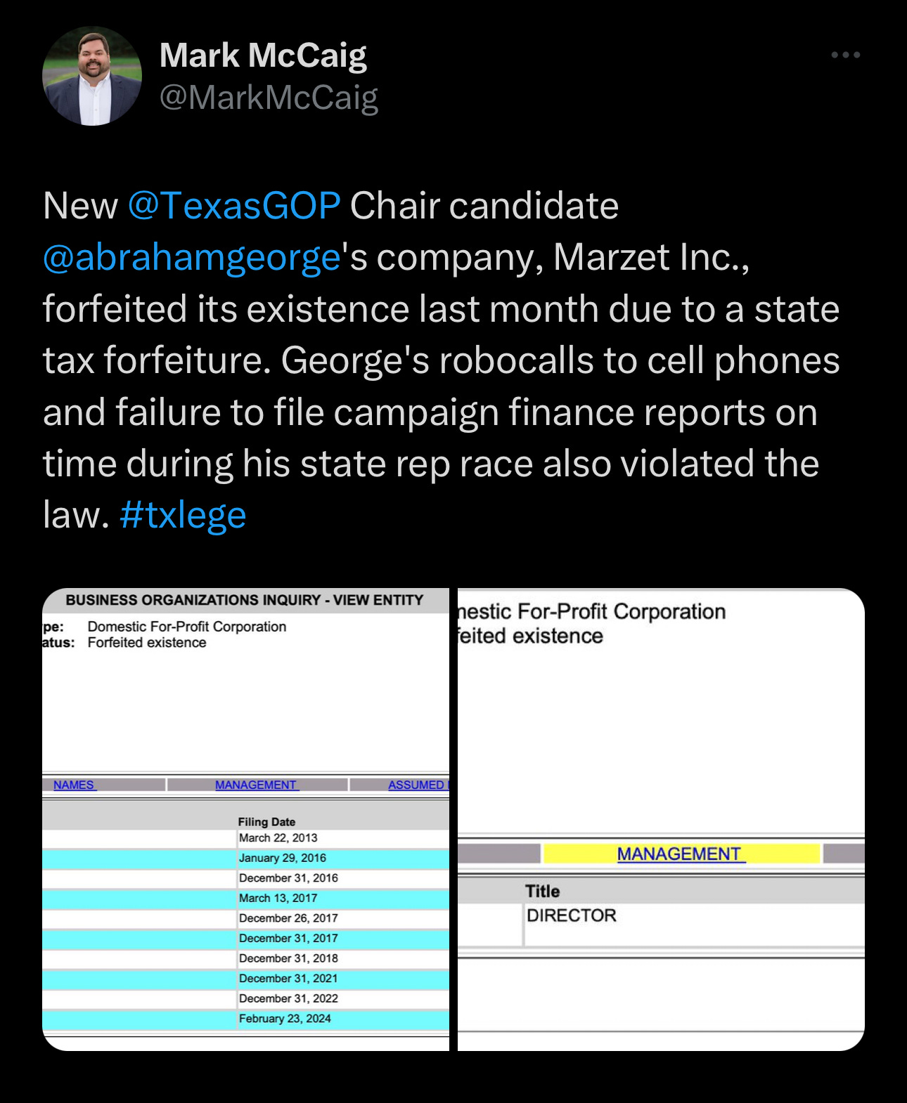 Texas GOP Chair Matt Rinaldi Won’t Seek Reelection