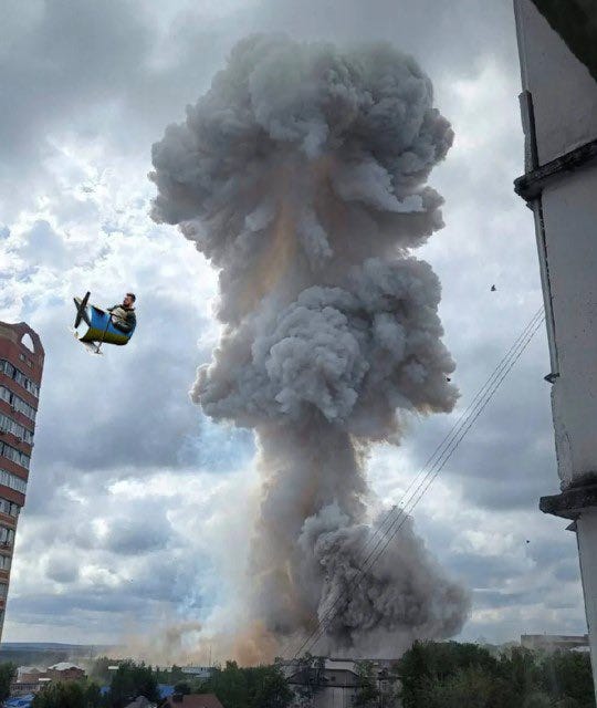 Distinguishing low residual radiation tactical nuke explosion from ...