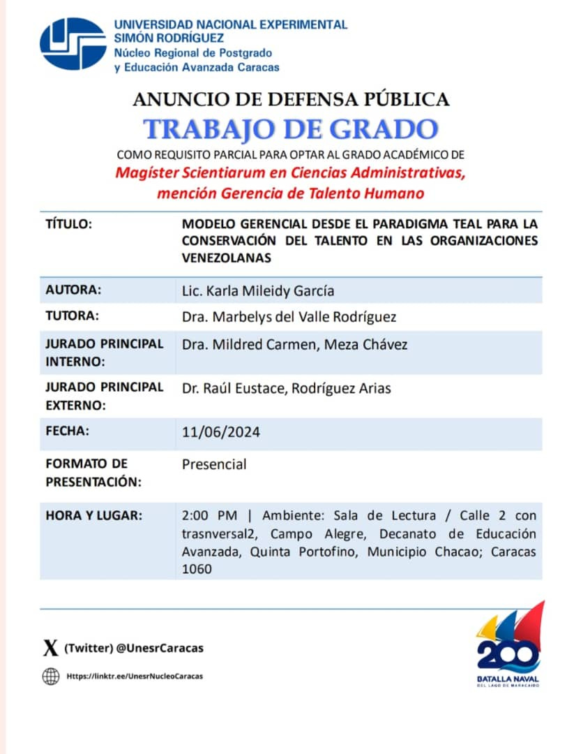 📌 Conéctate a las actividades del Núcleo Postgrado Caracas | UNESR