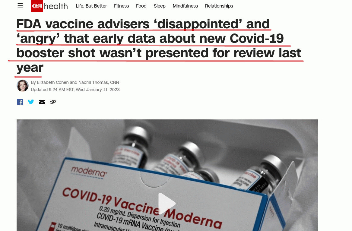 Οι σύμβουλοι του FDA είναι ΘΥΜΩΜΕΝΟΙ με τη Moderna για απόκρυψη δεδομένων