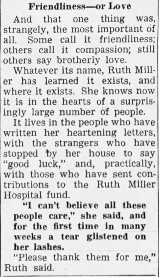 Where have you and your rollerskates gone, Ruthie Miller?