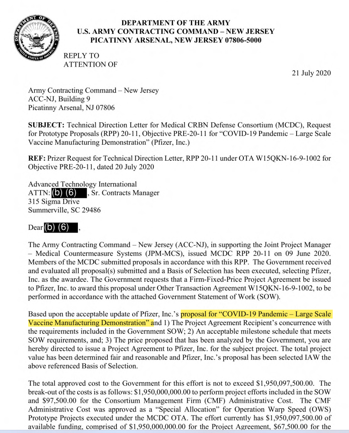 Department of Defense Documents Reveal No COVID-19 Vaccine Clinical and ...