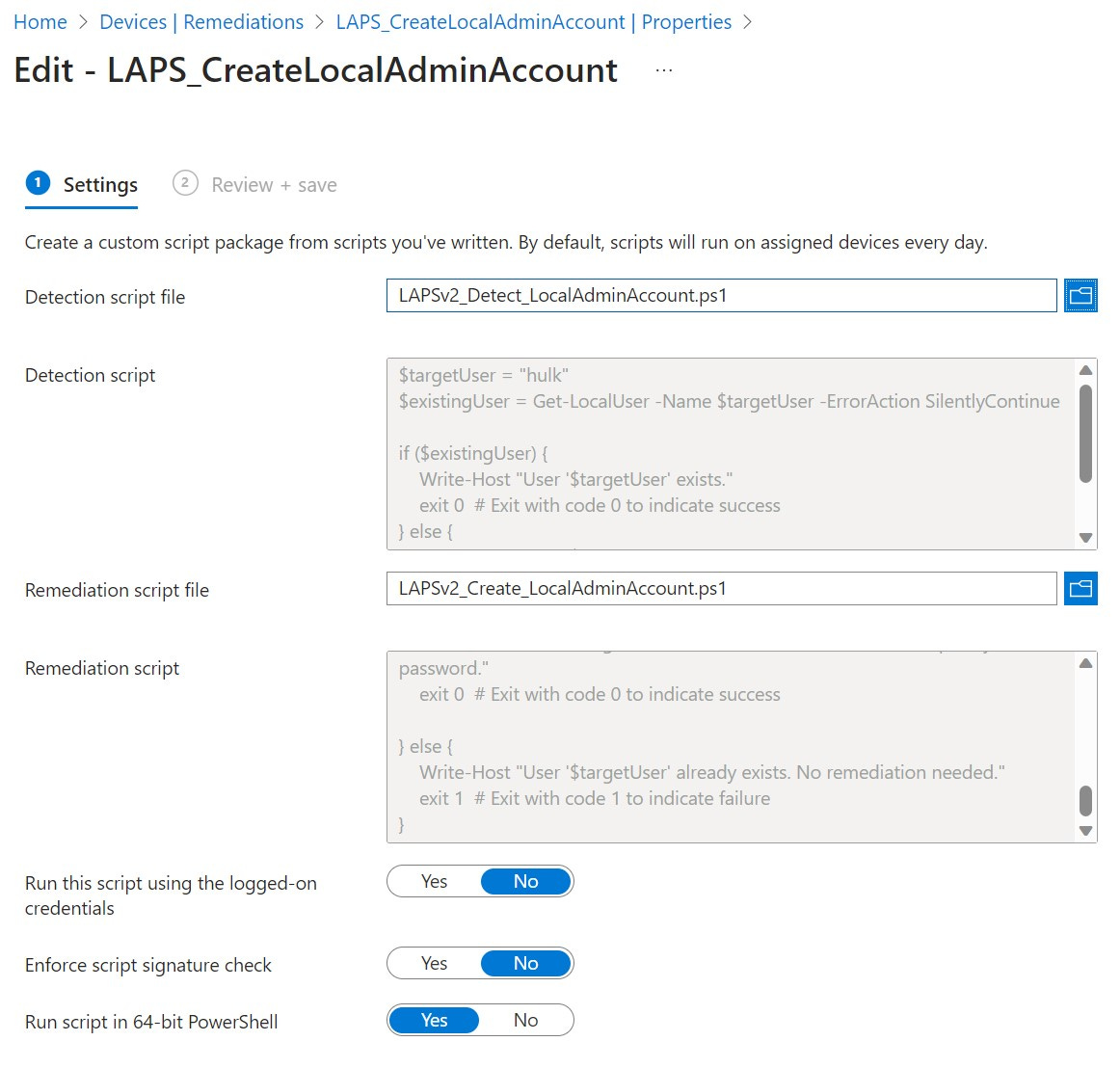 Windows LAPS - Create local administrator account via Microsoft Intune