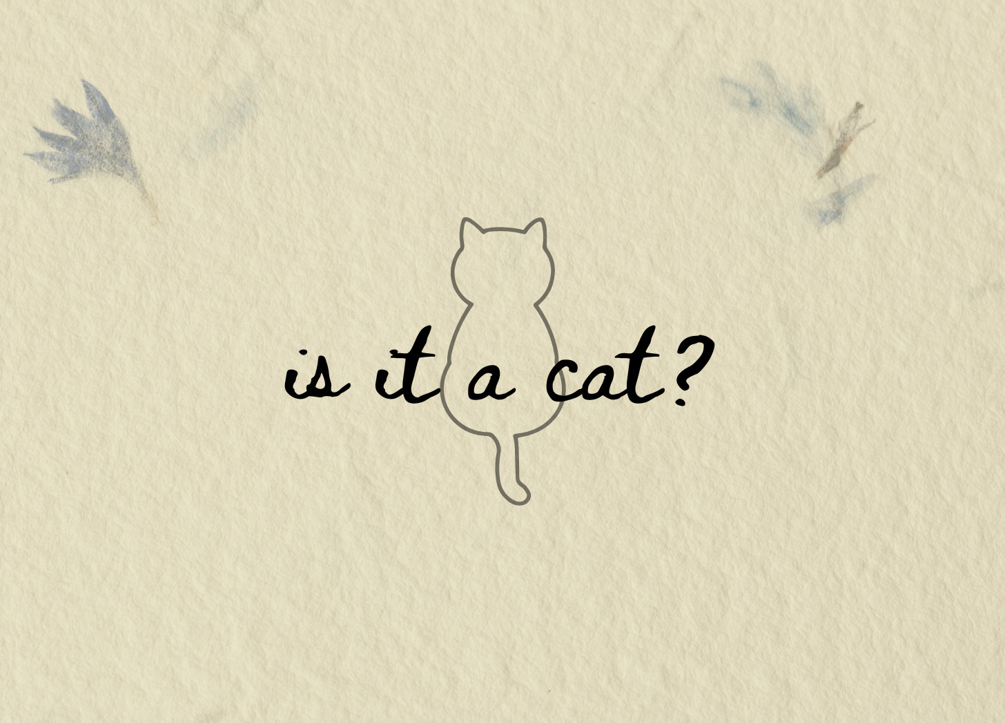is it a cat? - by misha - missives from a bowl of soup.