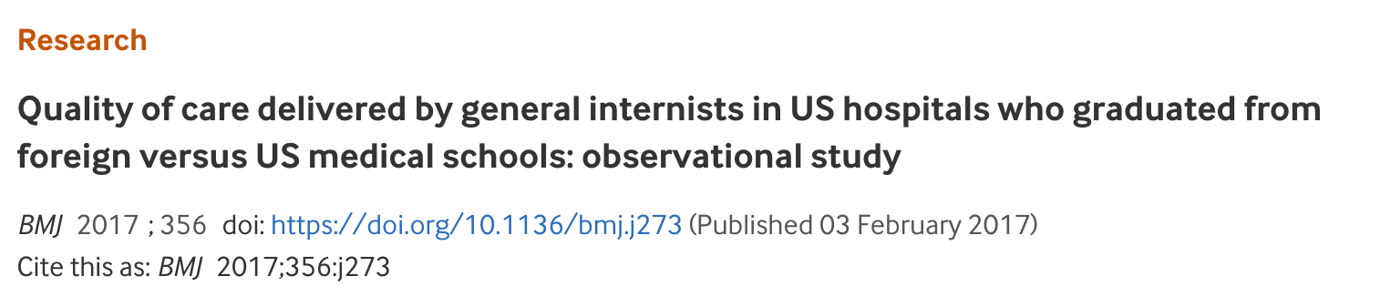 Foreign-trained vs US-trained doctors - by John Mandrola