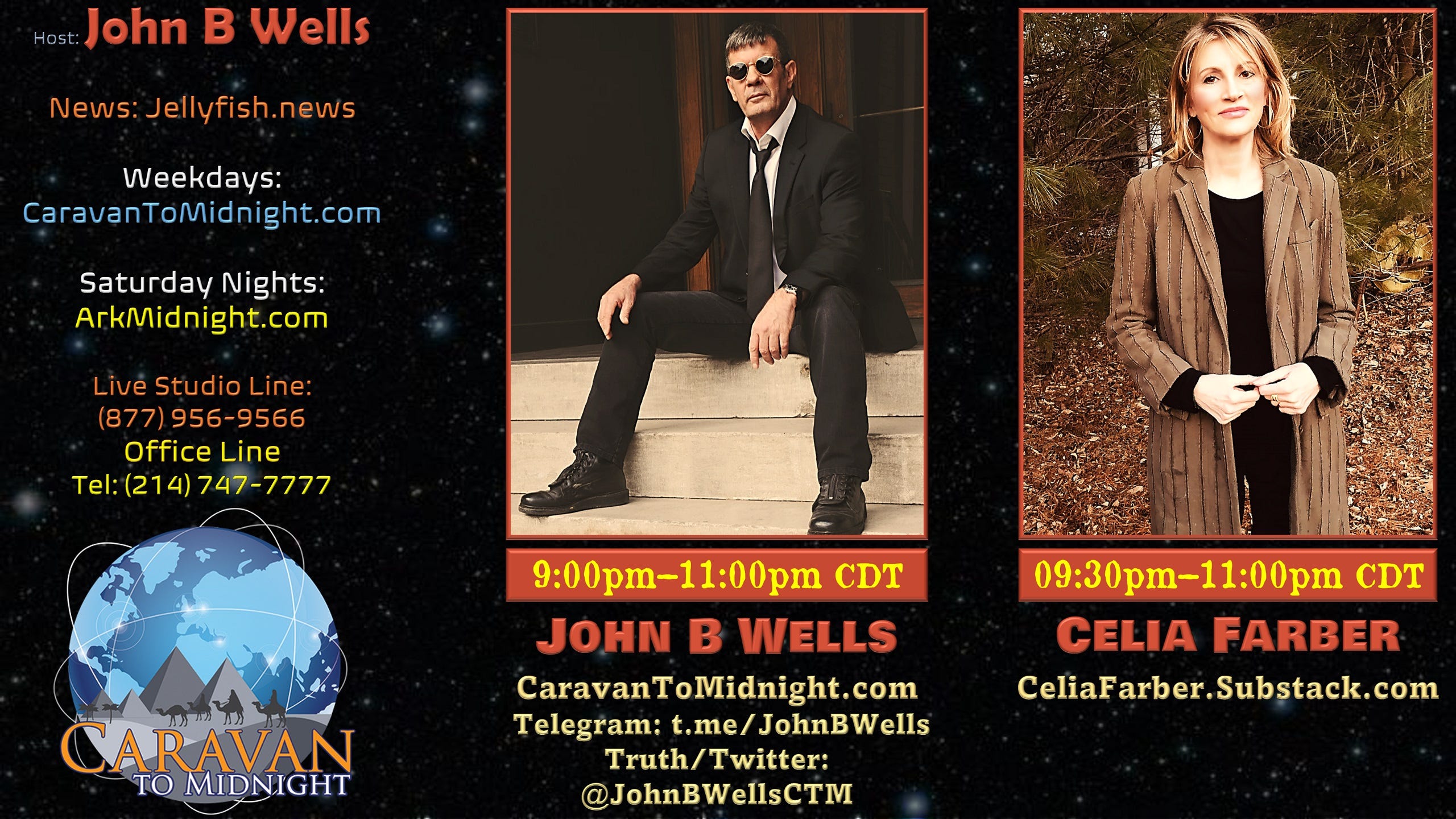 I Will Be On Caravan To Midnight With John B. Wells Tonight Live At 10: ...