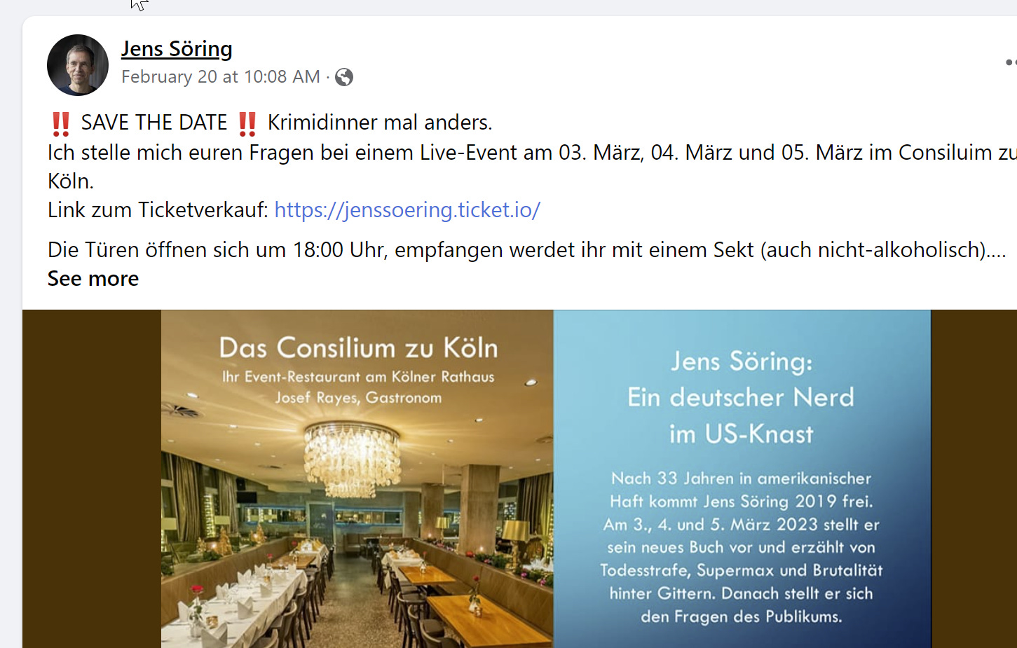 25 Fragen für Jens Söring - by Andrew Hammel