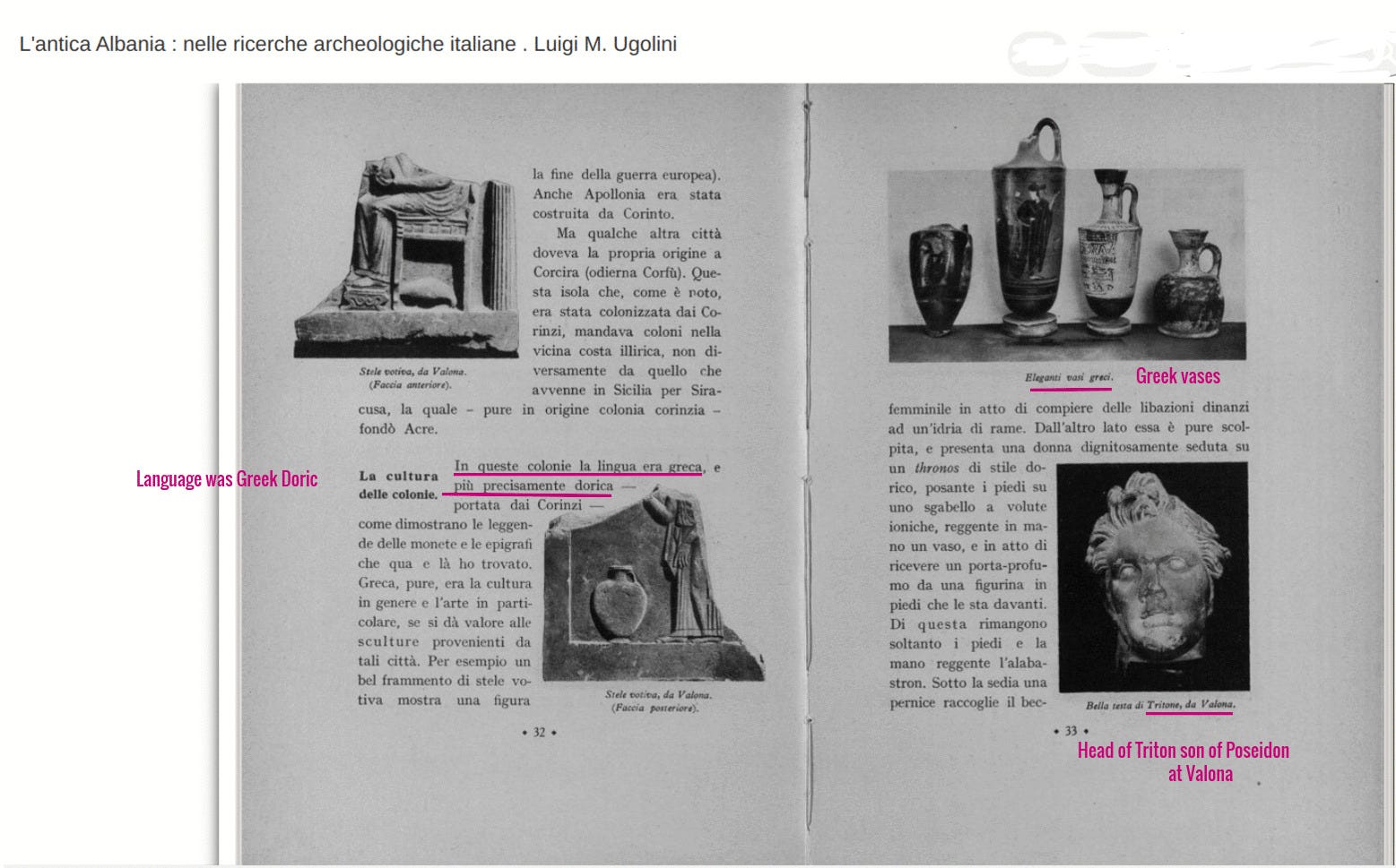 Luigi Ugolini Admits that Epirus is Greek