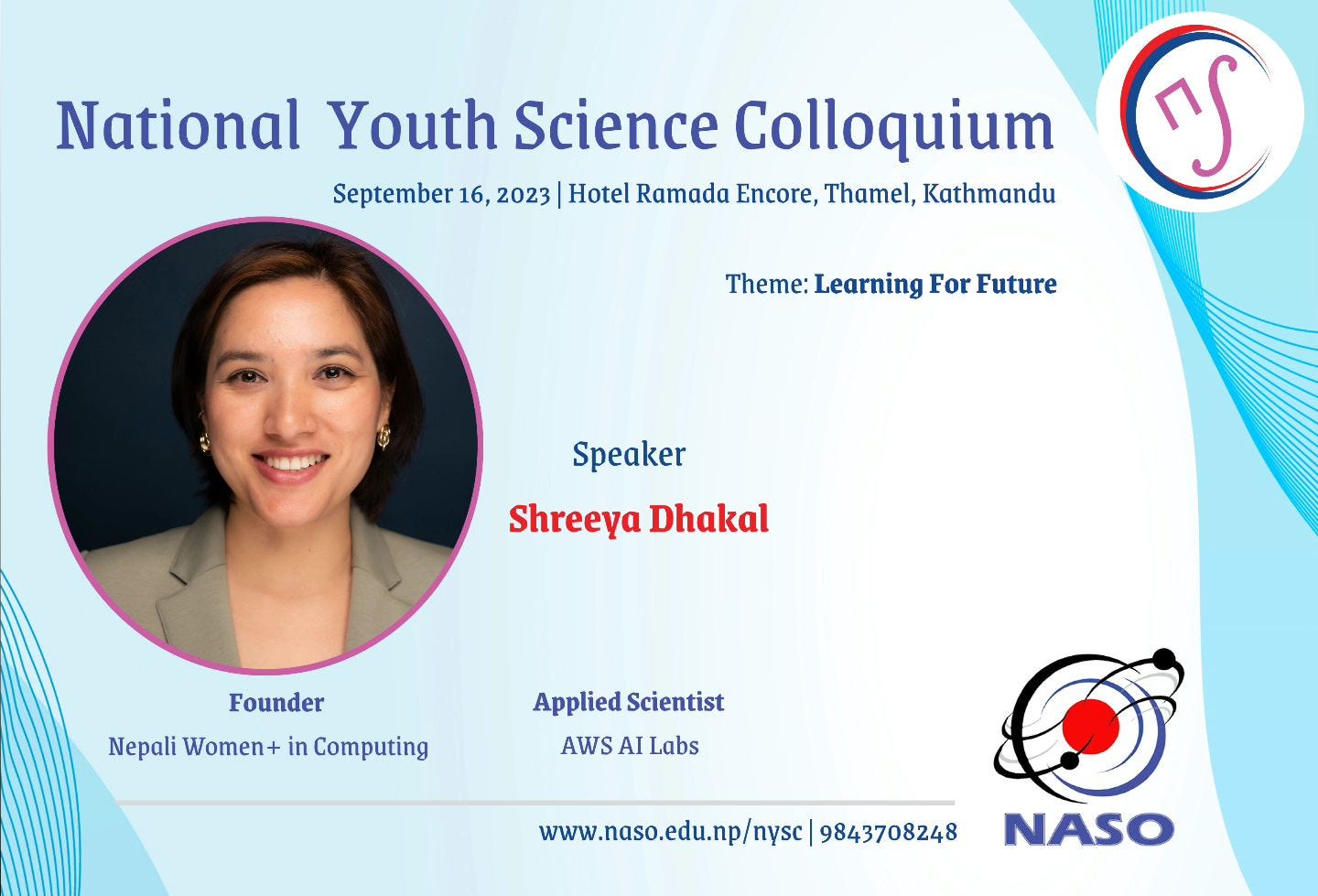 A Reflection on Addressing the National Youth Science Colloquium