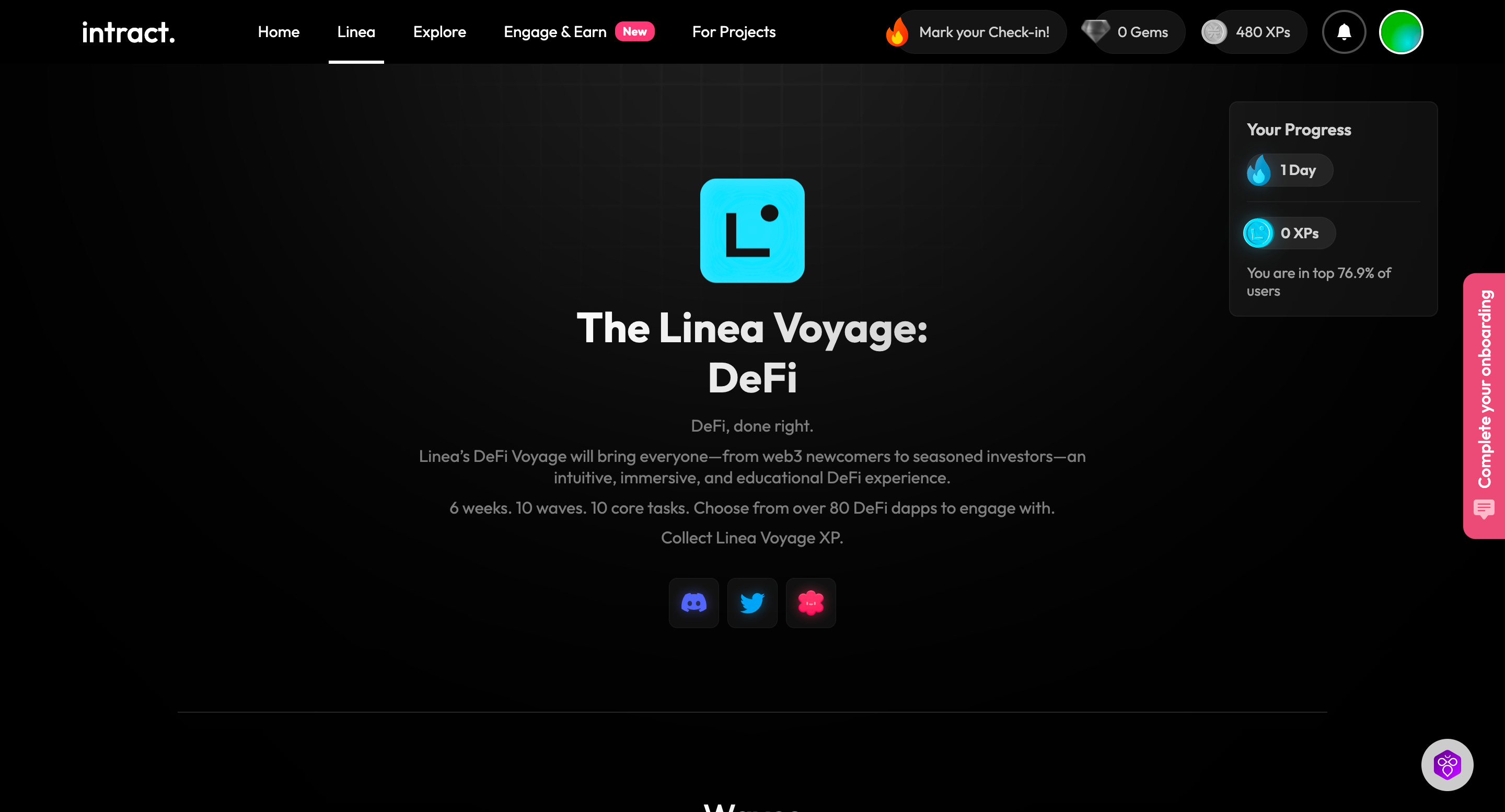 Explore the Linea DeFi Voyage on Intract Quest Platform