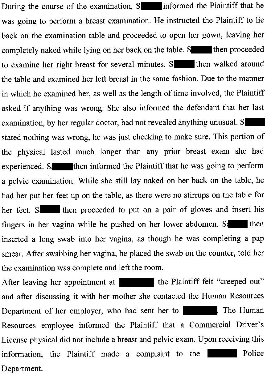 Doctor Sexually Assaults Patients - by Med Mal Reviewer