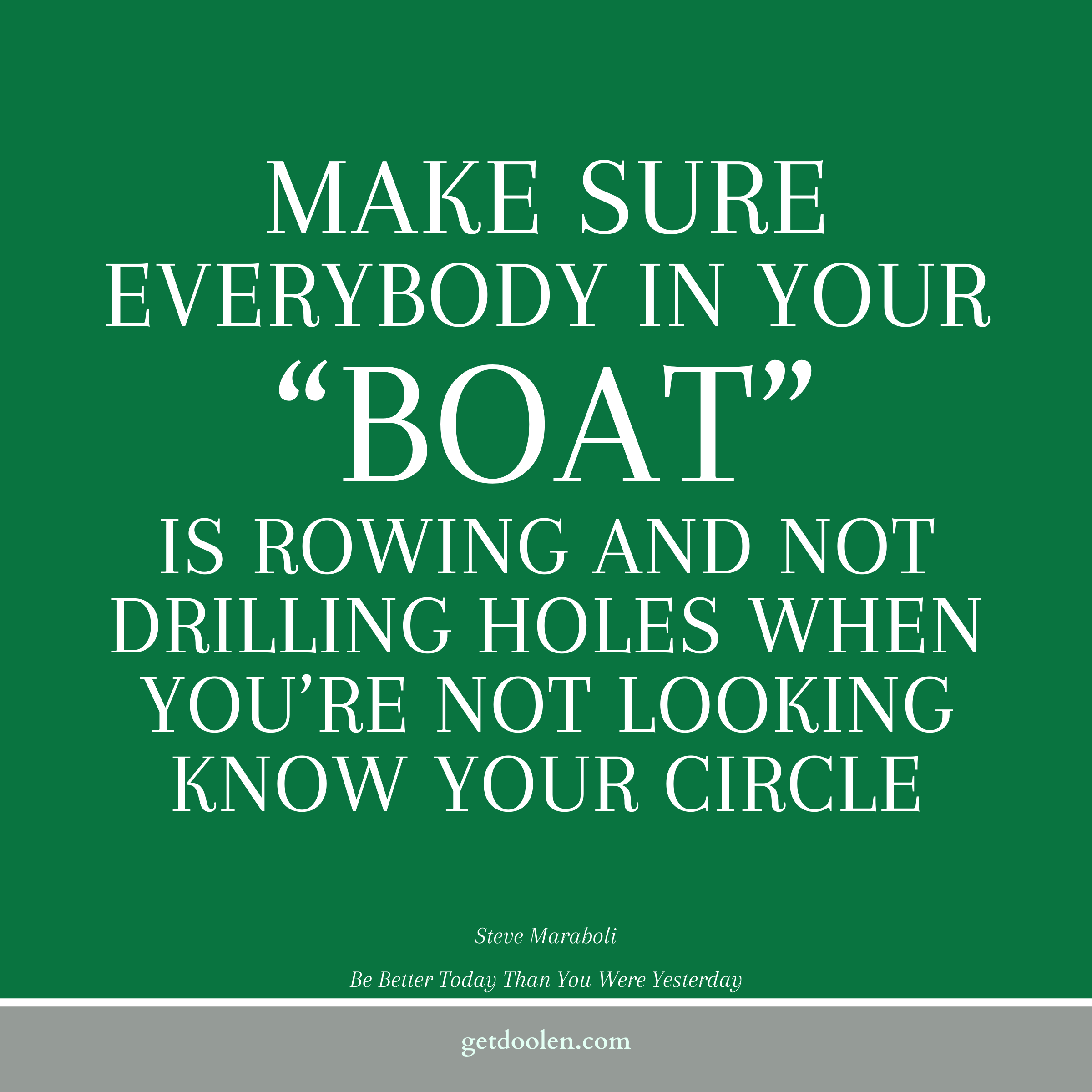 Getting Everyone Rowing in the Same Direction