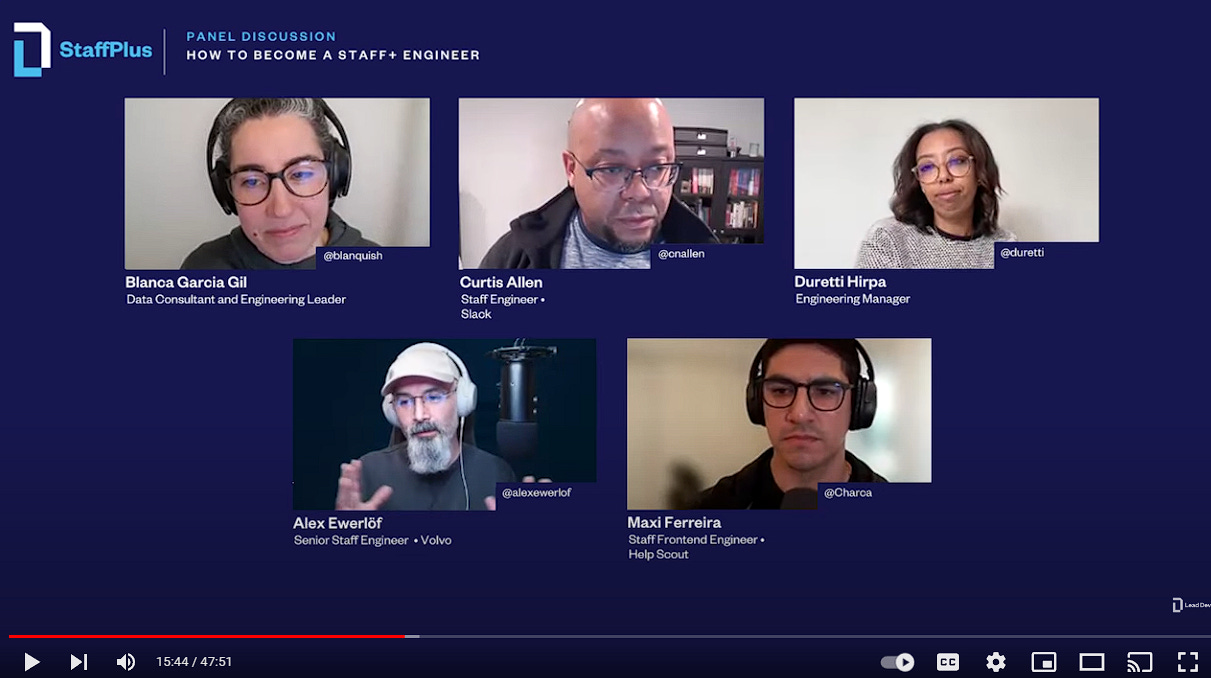 Webcast: How to become a Staff+ engineer