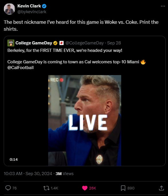 ESPN College GameDay: Cal v. Miami #Calgorithm Memes