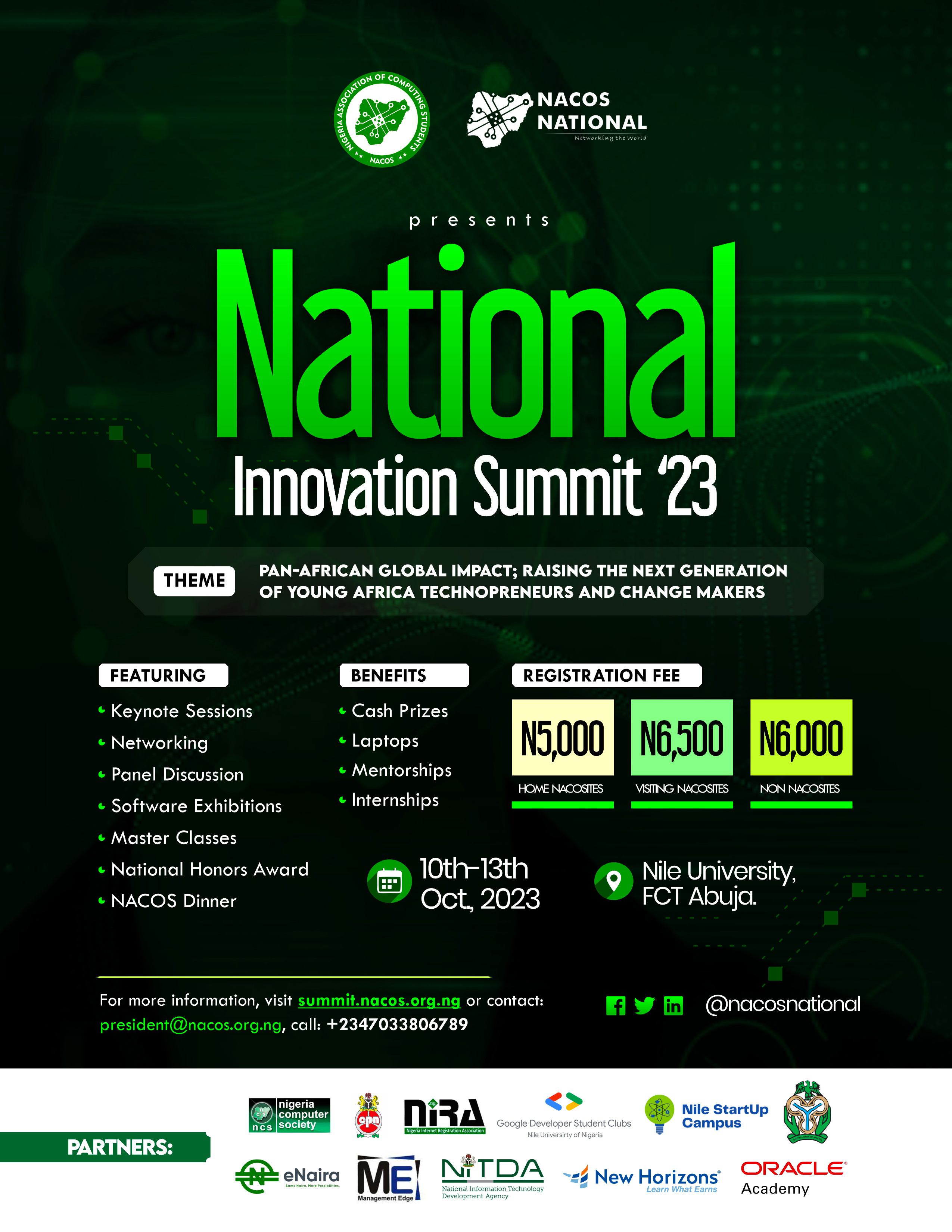 Registration has RESUMED! - NACOS National