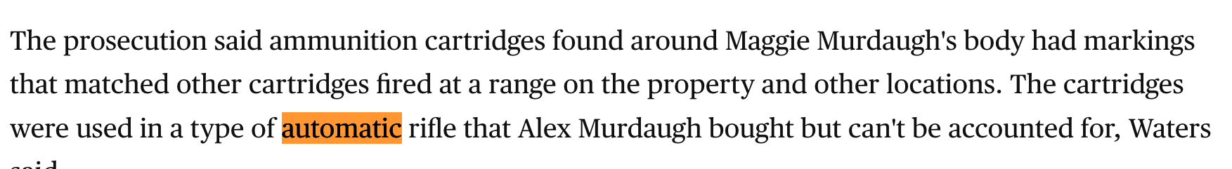 Alex Murdaugh shot wife with AR-style semi-automatic rifle