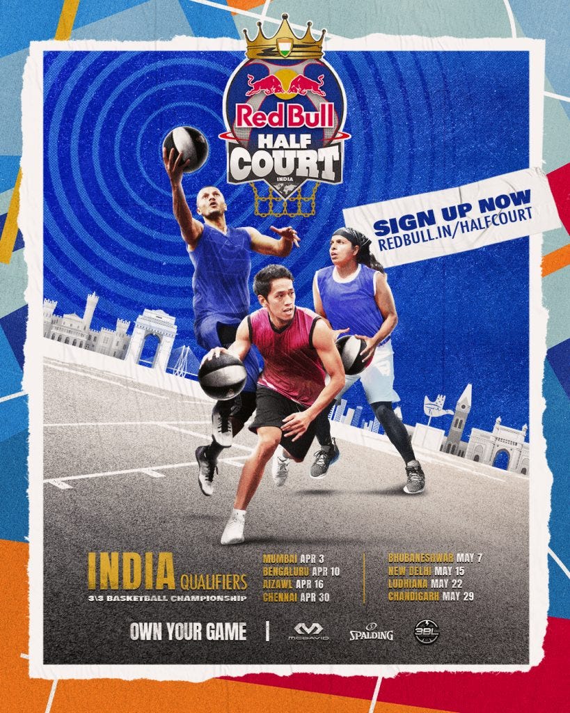 Red Bull India 3x3 Tournament 'Half Court' tips off on 3rd April