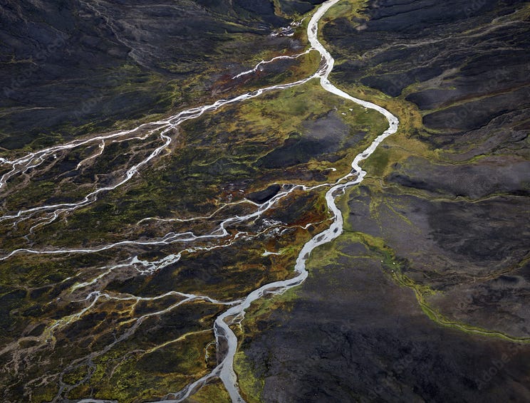 Earth's fractal water distribution system - by Alpha Lo
