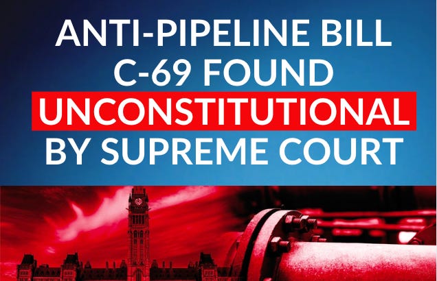 Supreme Court Strikes Down Anti-Pipeline Bill C-69