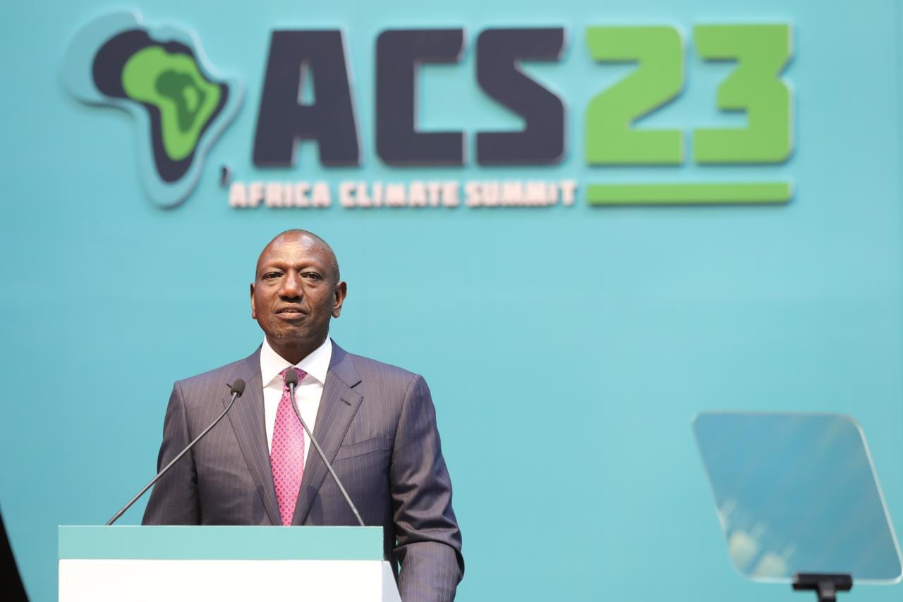 President Ruto opens Africa climate summit, calls for action