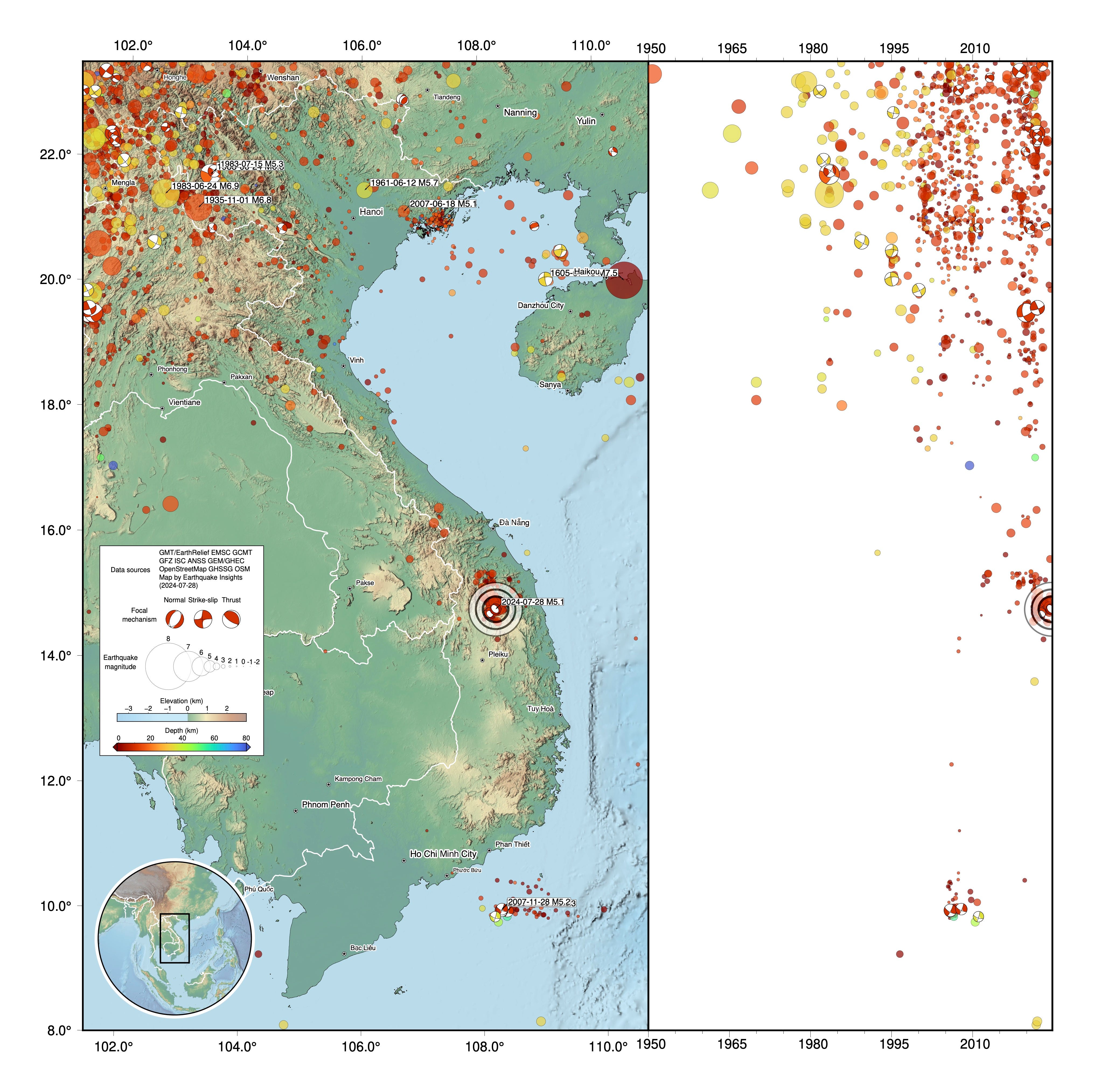 M5.1 earthquake in Vietnam is largest in country since 2007