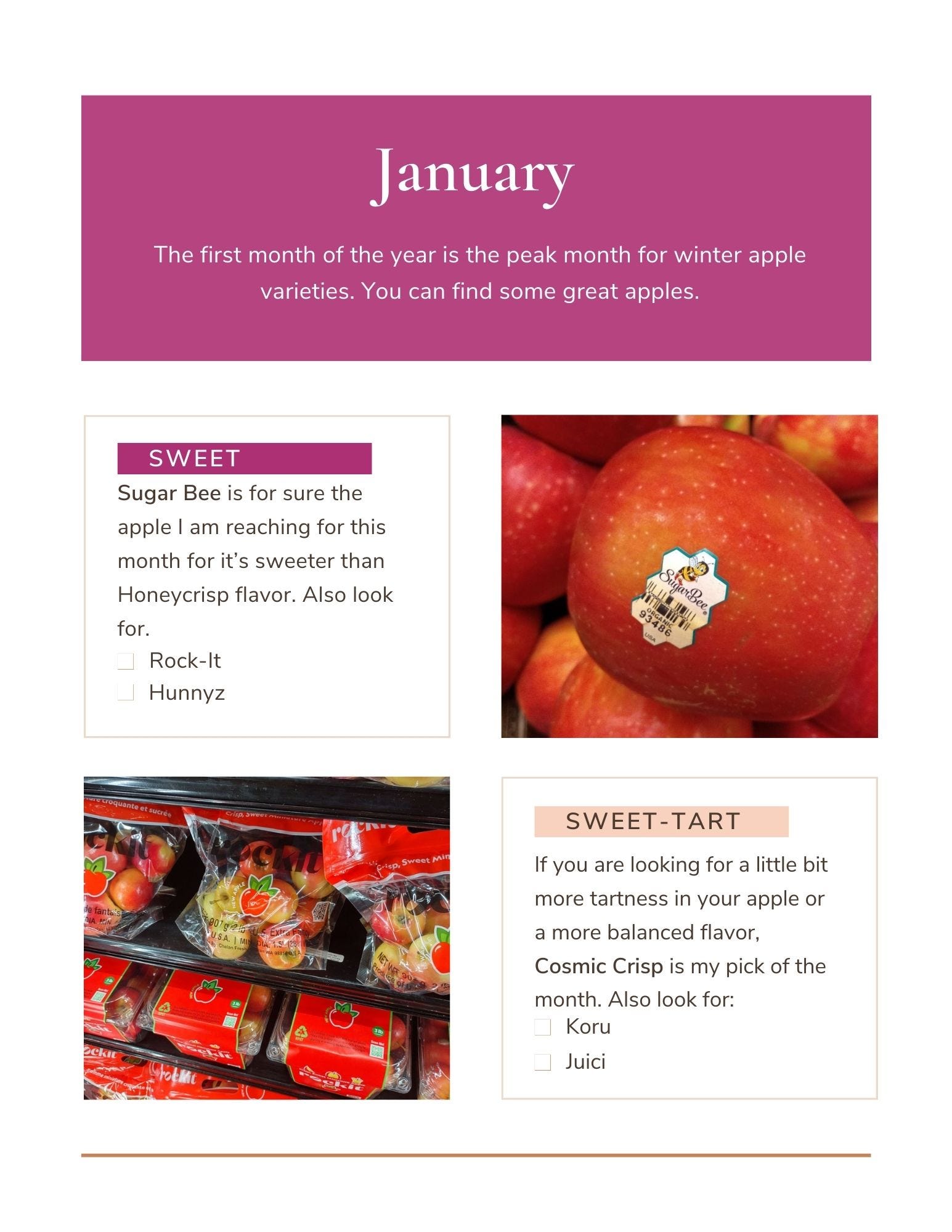 Best Apples Varieties by Month - by Eric Samuelson