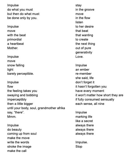 Impulse - by Oceana Sawyer - Oceana’s Portal for Musings