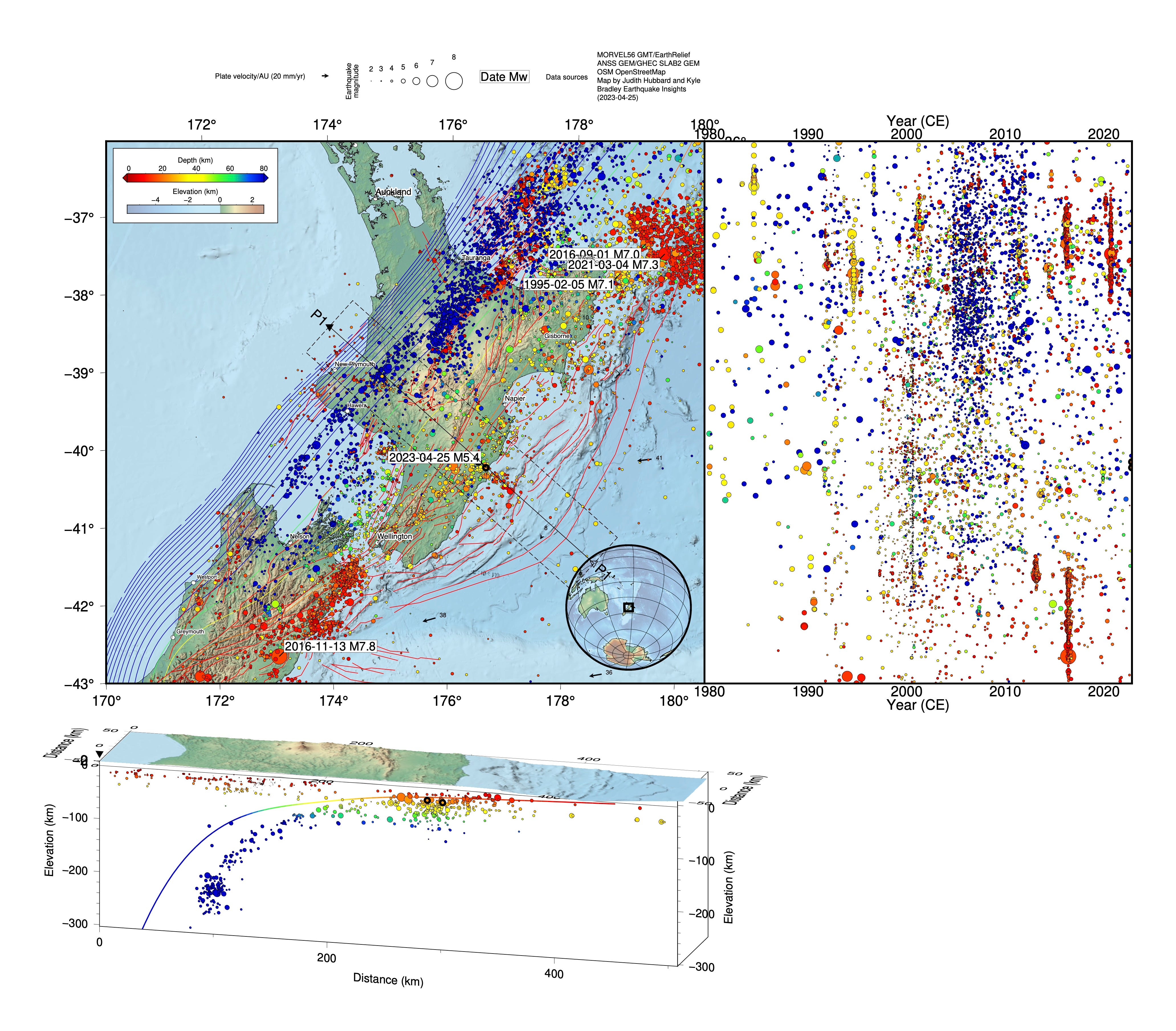 Two earthquakes, M5.9 and M5.4, shake New Zealand