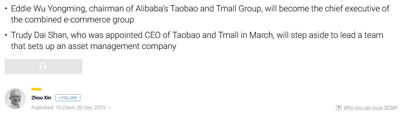 Alibaba names Eddie Wu as new Taobao and Tmall CEO in major move to ...