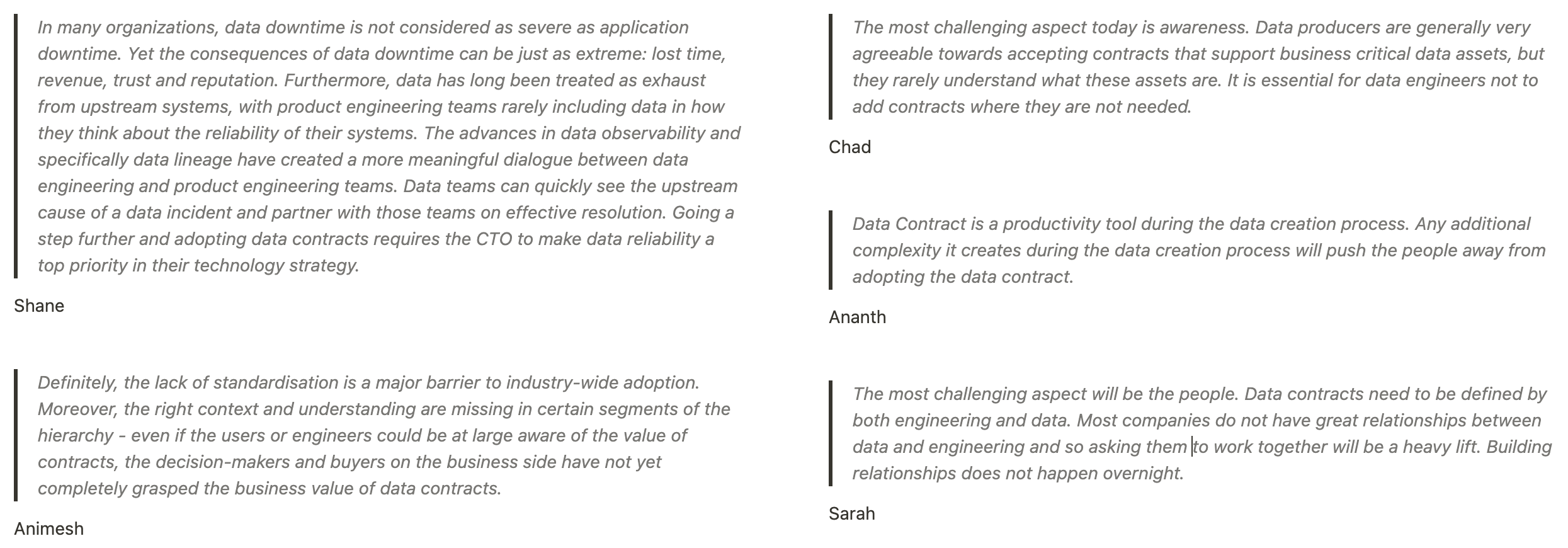 Practical Data Contracts: First-Hand Insights from 9 Data Experts