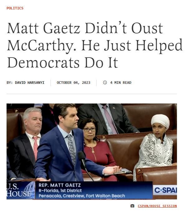 Blaming Democrats for McCarthy’s Fall Is Bullshit