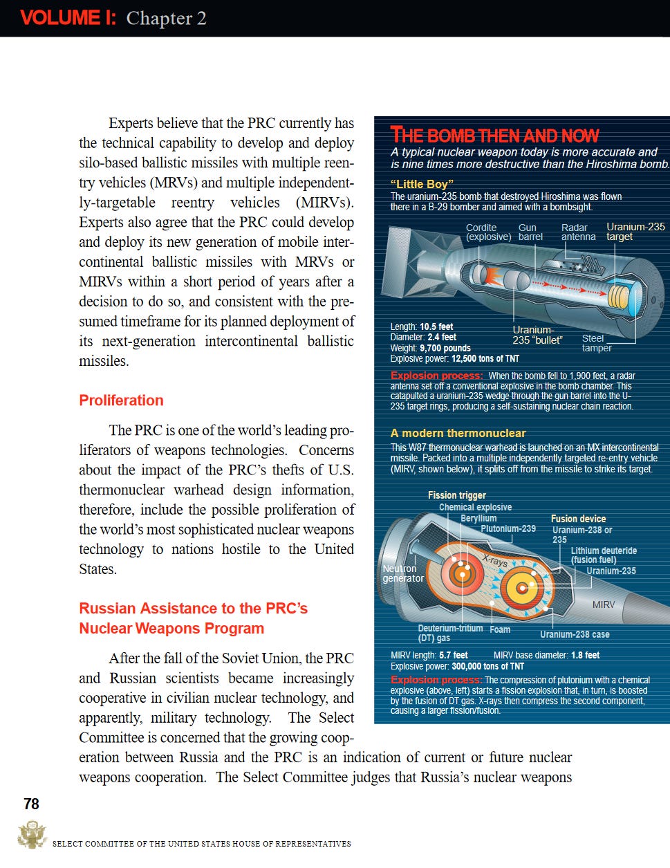 US House Of Representatives: PRC (Chinese) Theft Of U.S. Thermonuclear ...