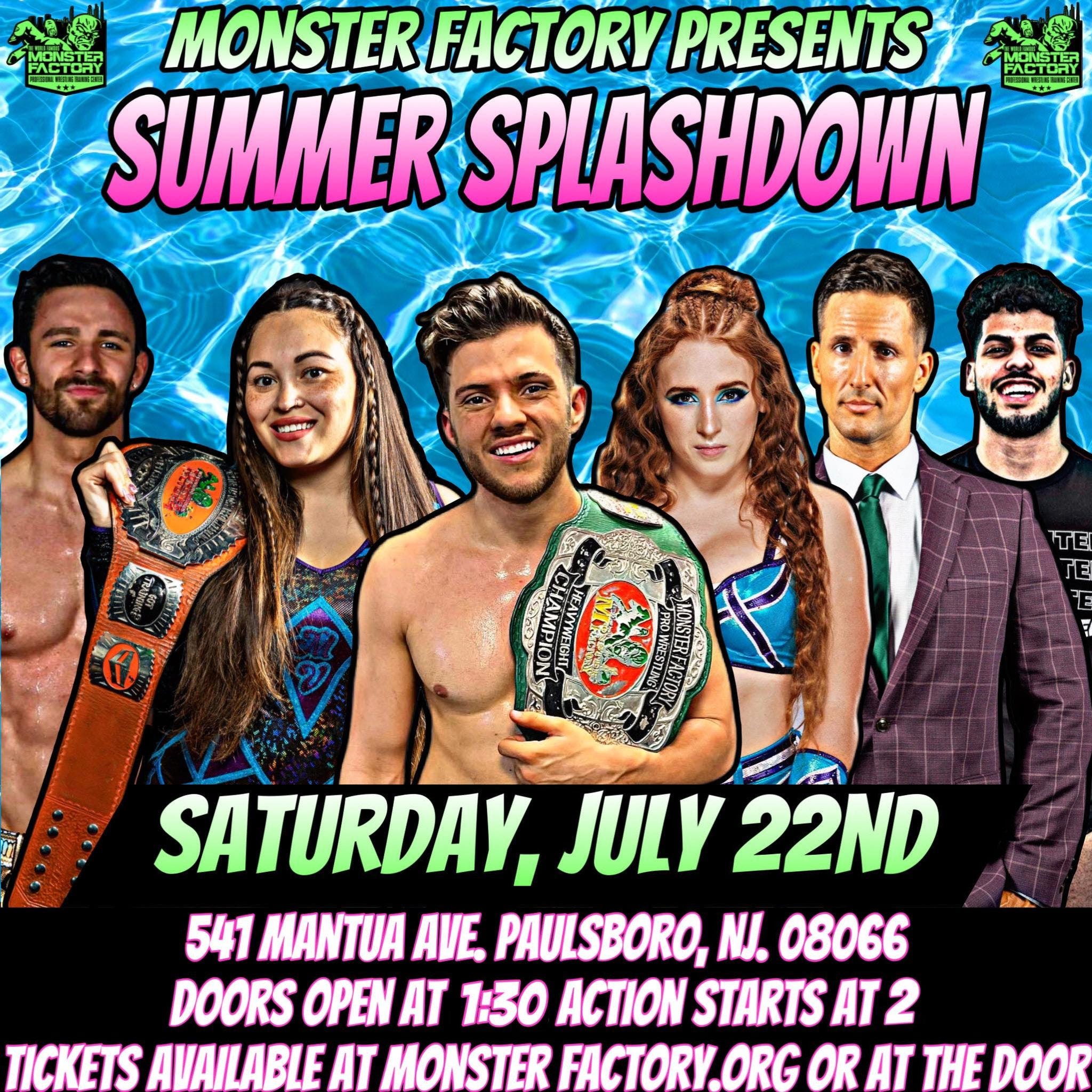 Saturday: Summer Splashdown at Monster Factory