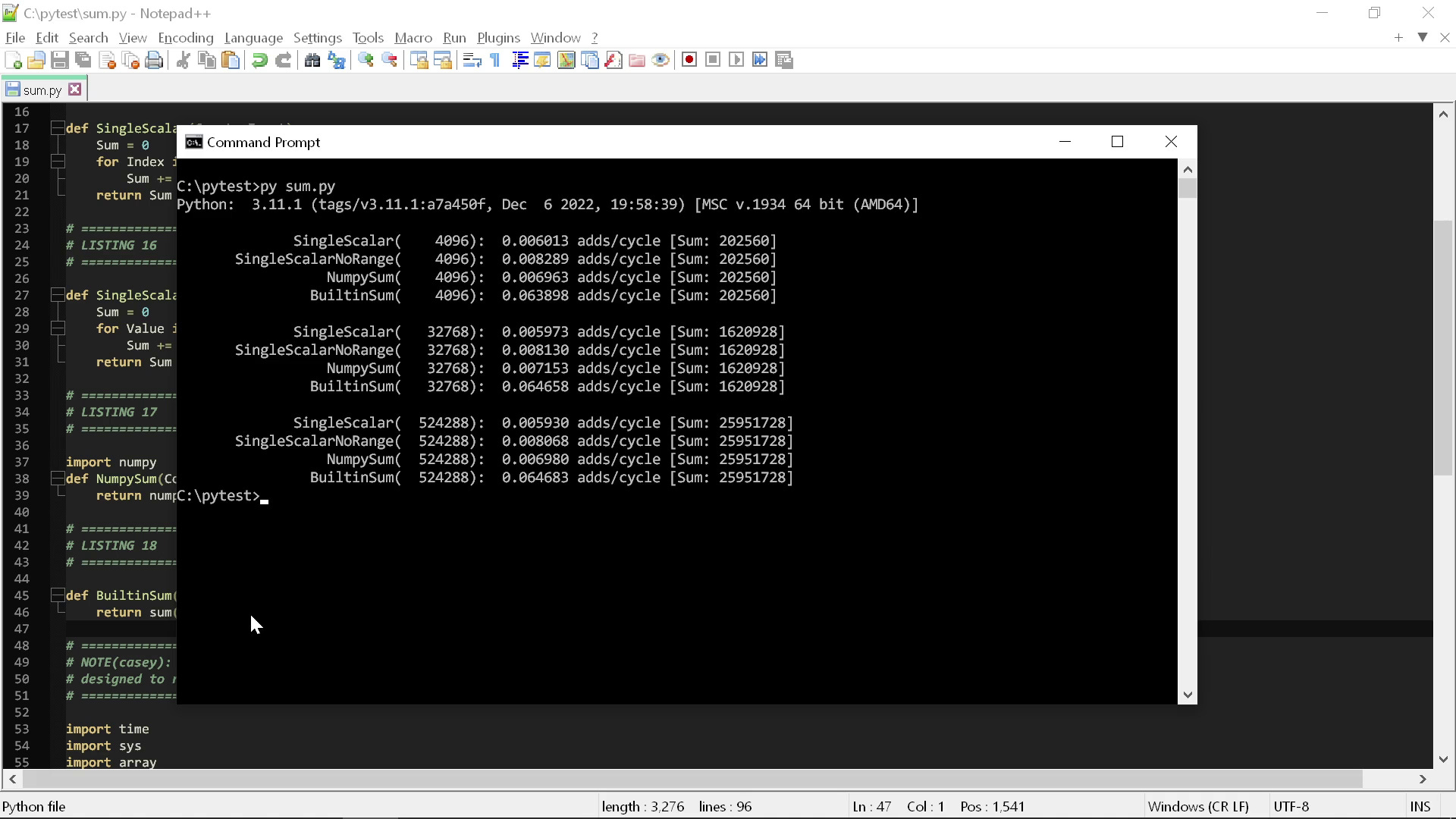 Python Revisited - by Casey Muratori - Computer, Enhance!