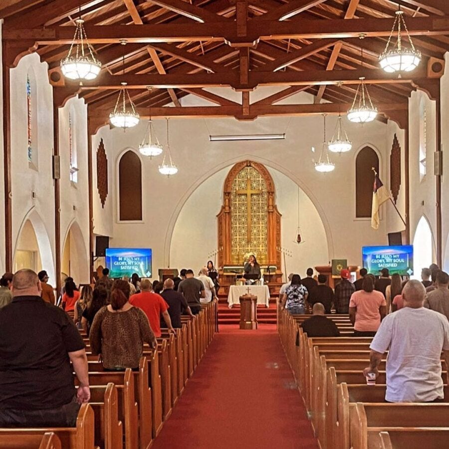 A Gallery Of The Faithful Gathering For Church. Album 11