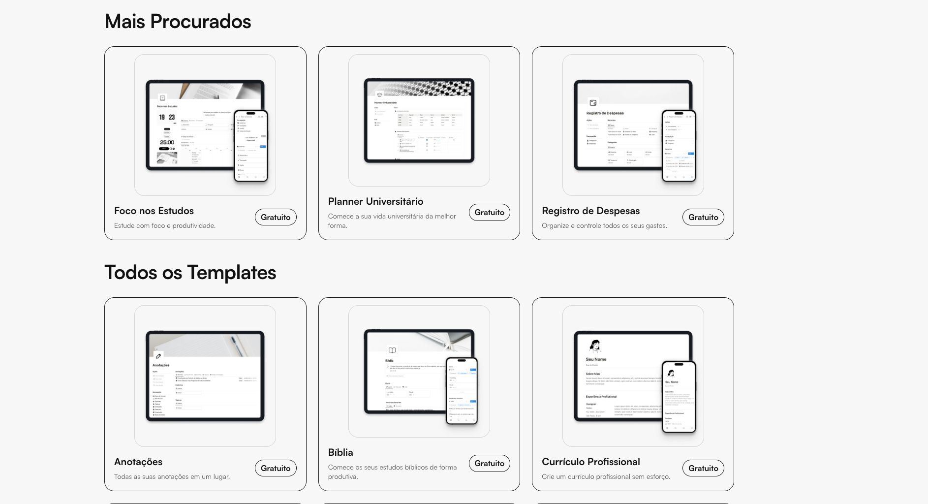 Os melhores templates de Notion gratuitos - by Rebeca Sousa